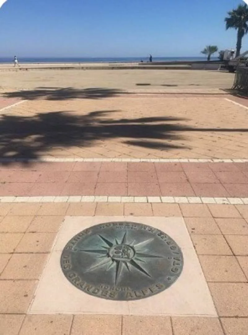 Arrival plate of the Grandes Alpes route, Sites and historical ...